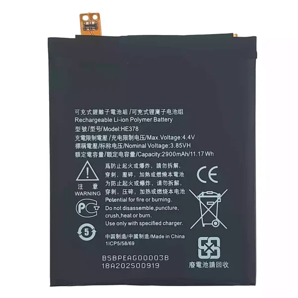 Phone battery HE378 for Nokia NK 3.1 - topbattery.co.uk